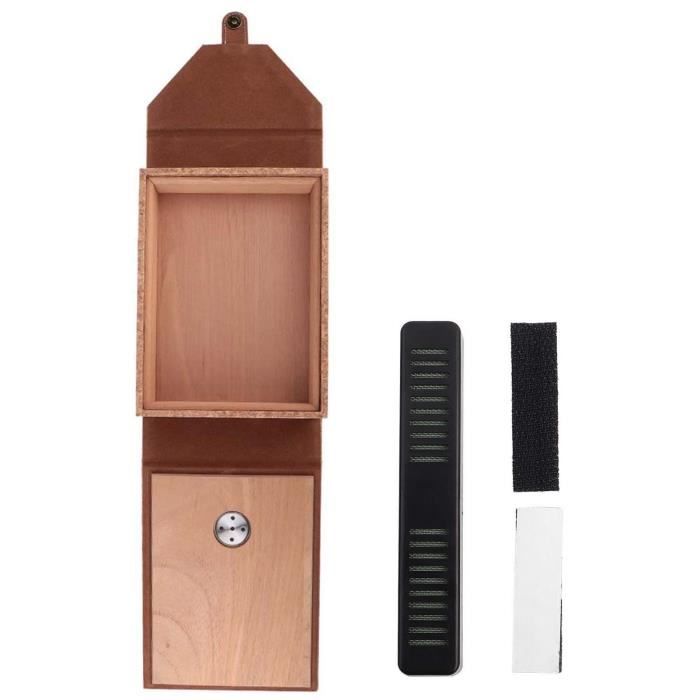 TMISHION cave à cigares Mini boîte à cigares en cuir portable avec étui ...