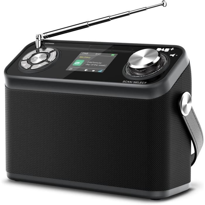 Radio Portable Dab-Dab + - Fm Avec 40 Préréglages, Radio Numérique Avec Ecran Lcd Couleur Pour ...