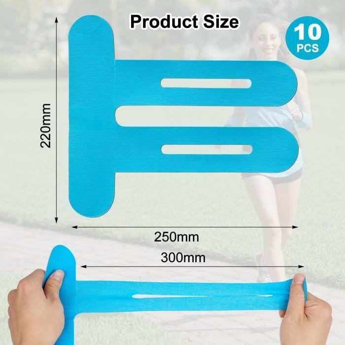 10 PCS Tape de Kinesiologie pour Genou, Bande Kinesio Tape pour les ...