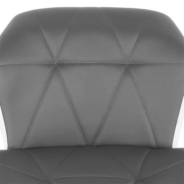 LOT DE 2 TABOURETS/CHAISE DE BAR AVEC DOSSIER HAUTEUR RÉGLABLE EN ...