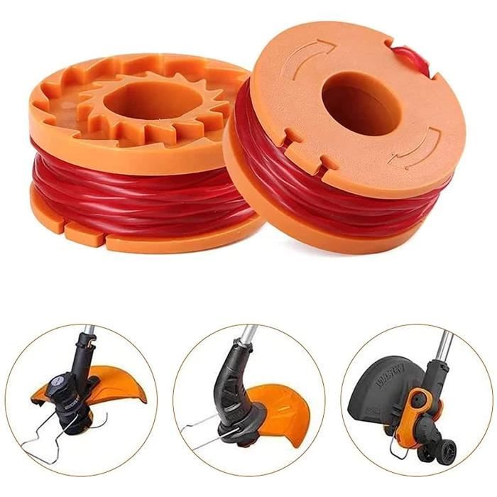 Ligne de Bobines de Rechange pour Coupe-Bordures Bobine de Fil de Rechange Compatible avec Worx ...