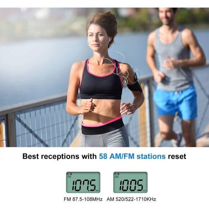 Mini radio stéréo portable, radio de poche rechargeable, radio stéréo ...