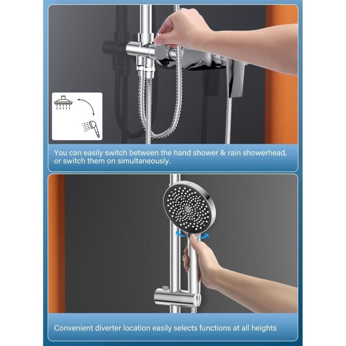 Colonne De Douche Sans Thermostatique Und Robinette, Tête De Douche ...