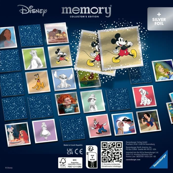 Jeu de mémoire Collectors' memory® Walt Disney - Ravensburger ...
