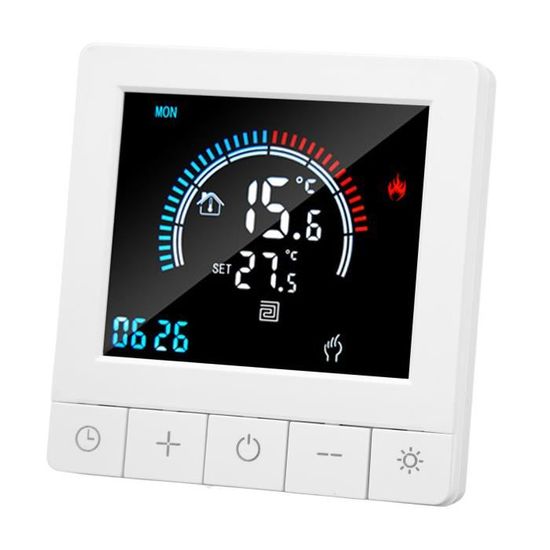 Thermostat programmable électrique DUOKON avec WIFI - Blanc - Contrôle intelligent de la ...