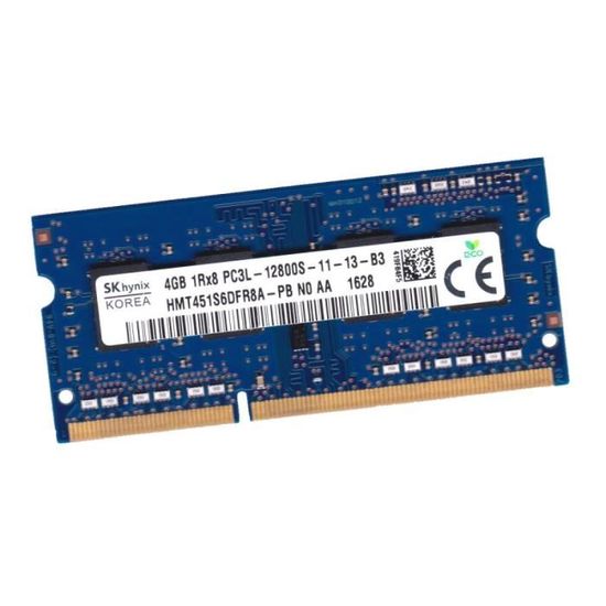 4Go RAM Hynix HMT451S6DFR8A-PB SODIMM DDR3 PC3L-12800S 1600Mhz 1Rx8 1.35v CL11 - Cdiscount ...