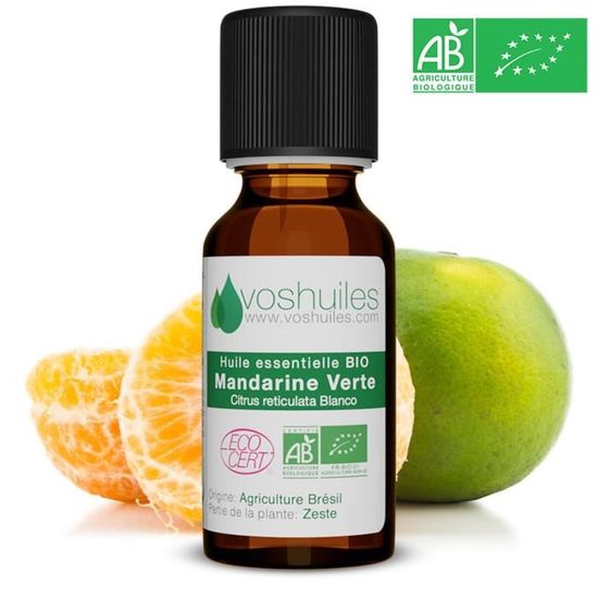 Huile Essentielle BIO de Mandarine verte 5ml - Cdiscount Santé - Mieux ...
