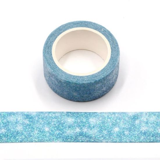 RUBAN ADHESIF ,--Bande adhésive bleue brillante pour masquage, 20mm x ...