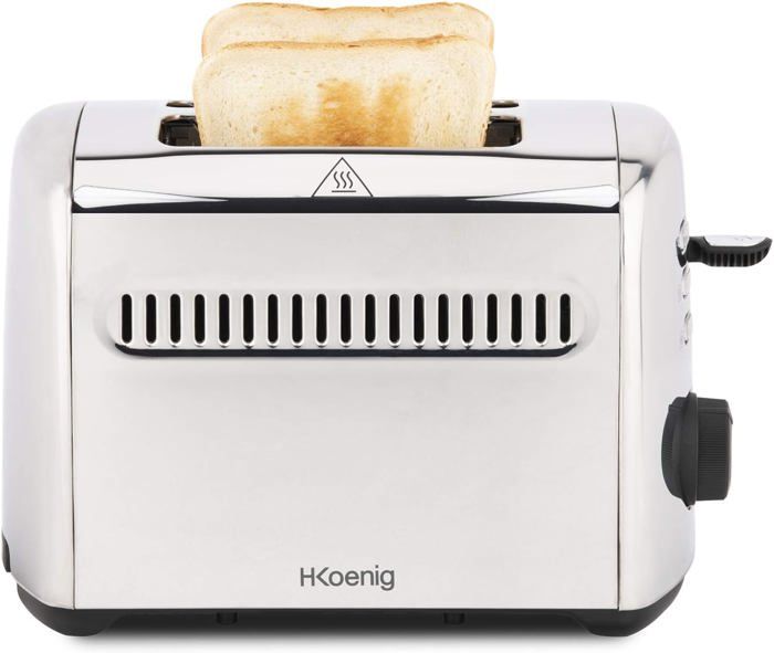 H. Koenig Grille Pain Toaster 2 Tranches Toas9 Fentes Larges 40Mm Inox ...