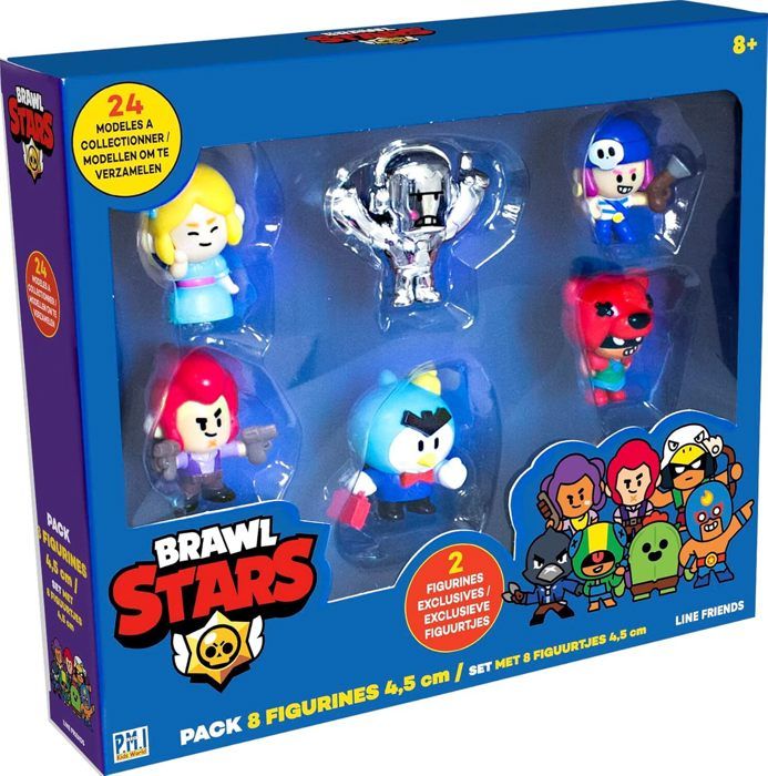Brawl Stars - Pack 8 Figurines 4.5 Cm - Brawlers Team B - Cdiscount ...