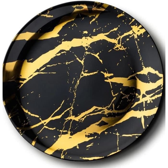 Plateau De Service-Lot De 4-Plats À Servir En Marbre En Plastique ...