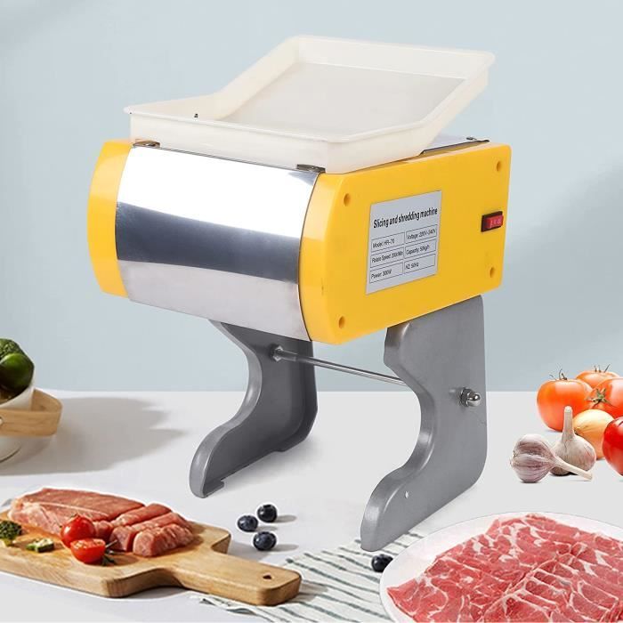 Trancheuse à viande professionnelle 300 W 50 kg-h 19,5 x 18,5 x 38 cm ...