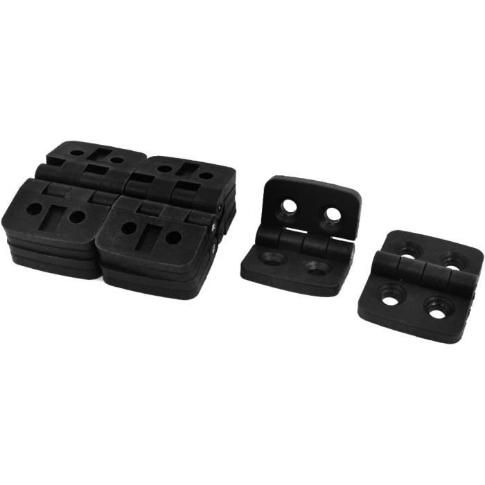 10pcs Charnières plastique renforcé 40 mm x 30 mm porte noir ...