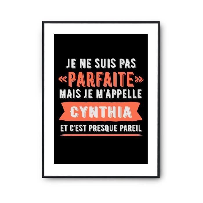 Affiche - Cynthia - Humour - A3 - Papier 310 g/m² - Décoration murale ...