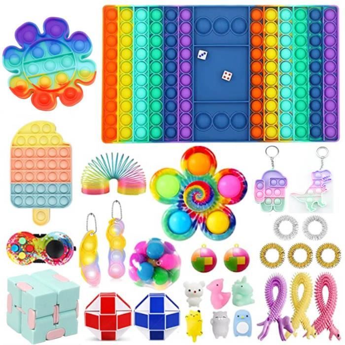 Pop Bubble Pop It Fidget Jouet Sensoriel Jeu de Puzzle,Pop It Anti ...