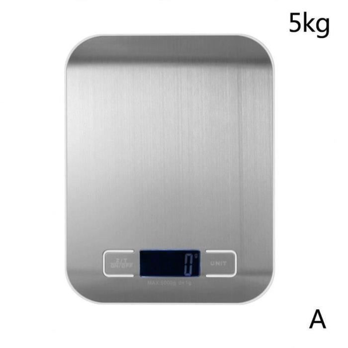 Balance de cuisine,5k-10kg haute précision Lcd affichage Mini balances électroniques en acier ...