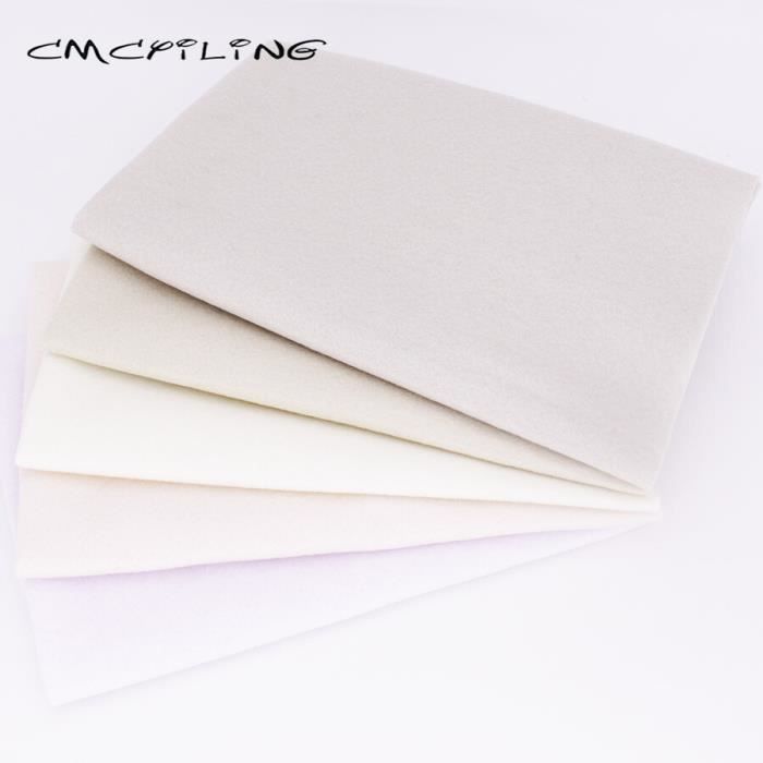 Tissu en feutre doux - Mercerie - 45cm x 55cm - Lot de 5 pièces - 100% ...