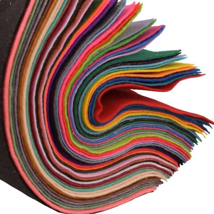 Feutrine feutrer,tissu en feutre doux, 1.5mm d'épaisseur, 30x30cm, 40 ...