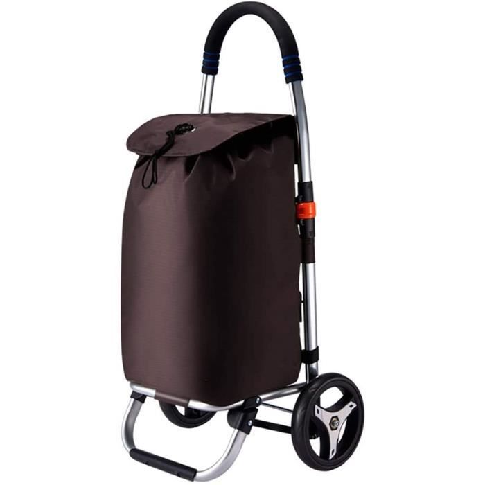 Chariot De Courses,2 en 1 Poussette De Marché 75L De Capacité Porter ...