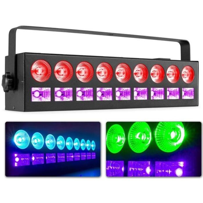 Beamz LCB99 Barre LED RGBW & UV 18 LEDs - Modes DMX 8 canaux, autonome ...