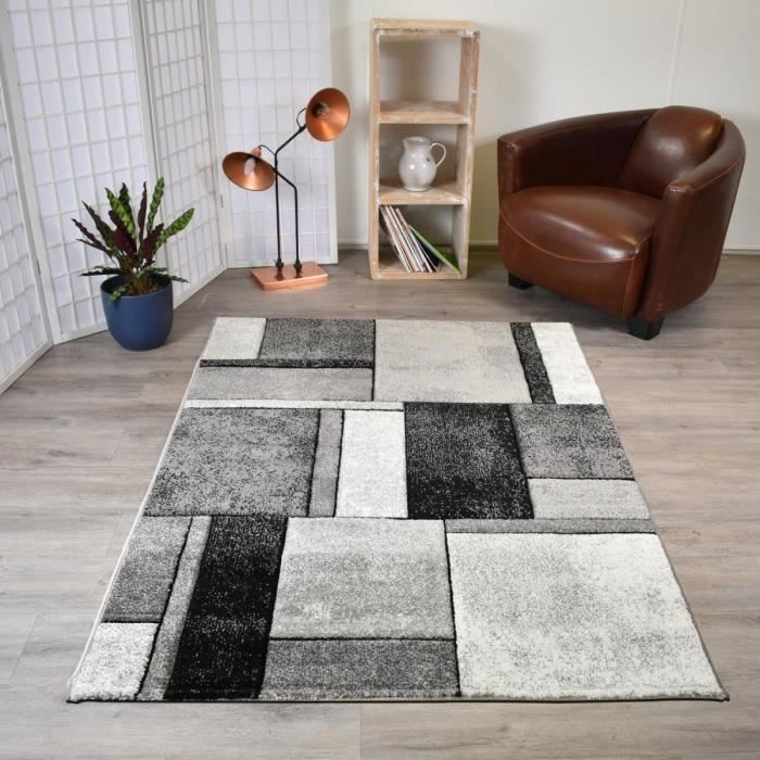 Petit Tapis D'Entree Interieur Gris 60X110 Cm Tapis Salon Moderne ...