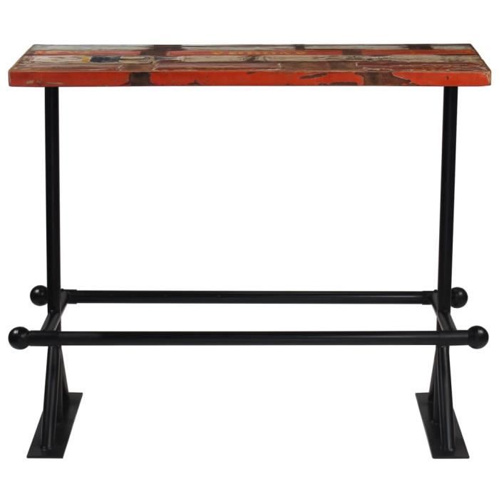 LIA Tables à manger Table de bar Bois massif recyclé Multicolore ...