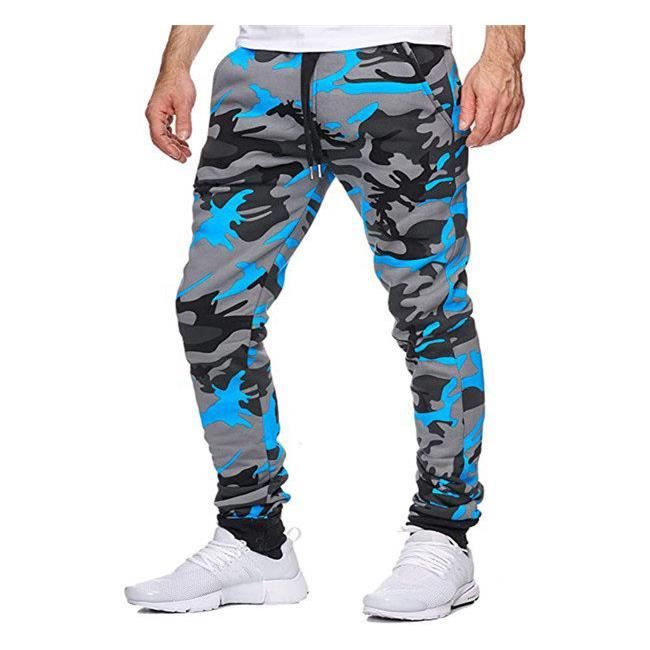 Pantalons de jogging pour hommes - Bleu - Fitness - Running - Taille ...