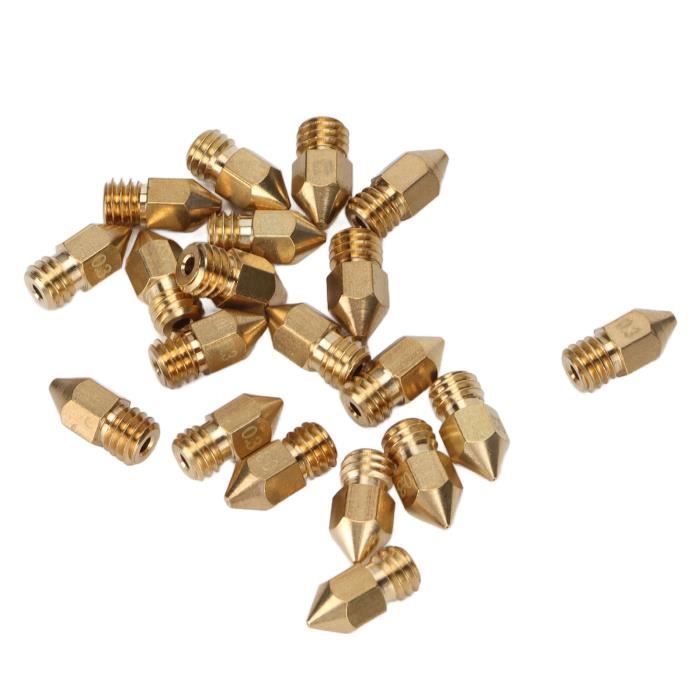 Qiilu Extruder Nozzles, 1.75 Mm Input Diameter MK8 Nozzle Kit M6 Thread ...