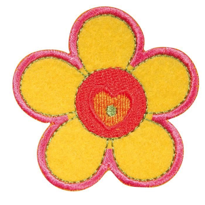 Écusson brodé - Fleur - Thermo-fixable - 5,5 x … - Cdiscount Beaux-Arts ...