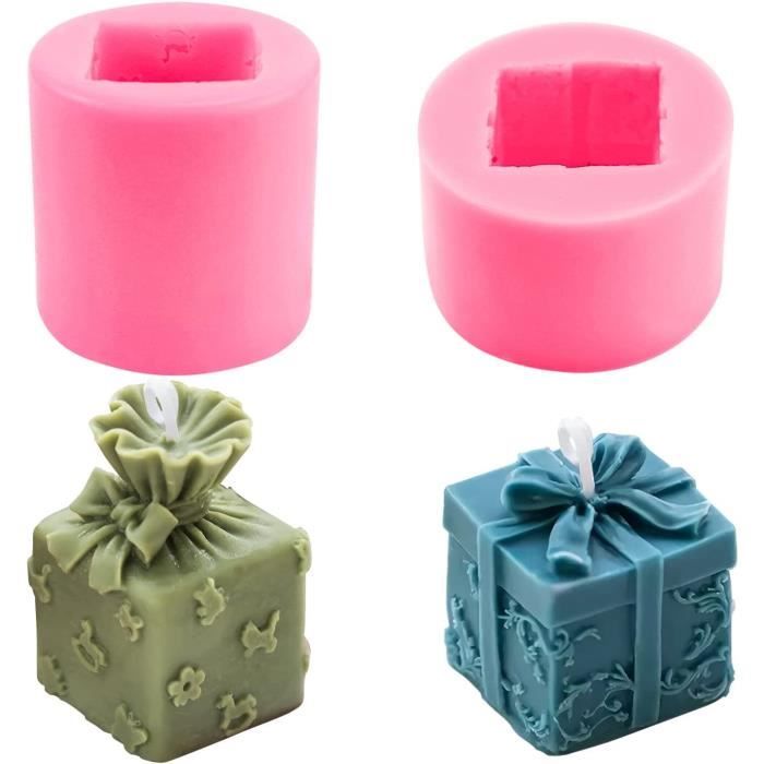 Moule Resine Epoxy Moule Silicone Bougie 3D Boîte Cadeau Moule à Bougie ...