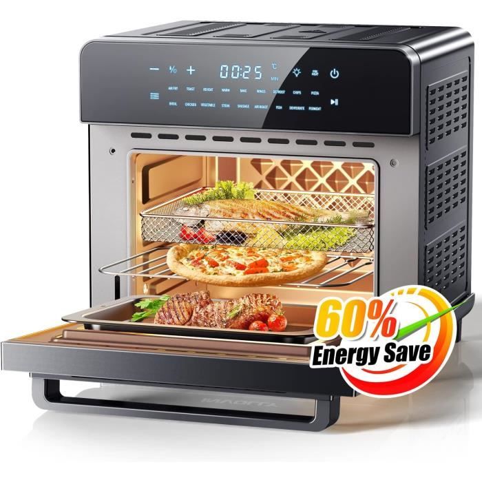 Friteuse Sans Huile 15L, 18 En 1 Friteuse Air Chaud, 1600W Mini Four ...
