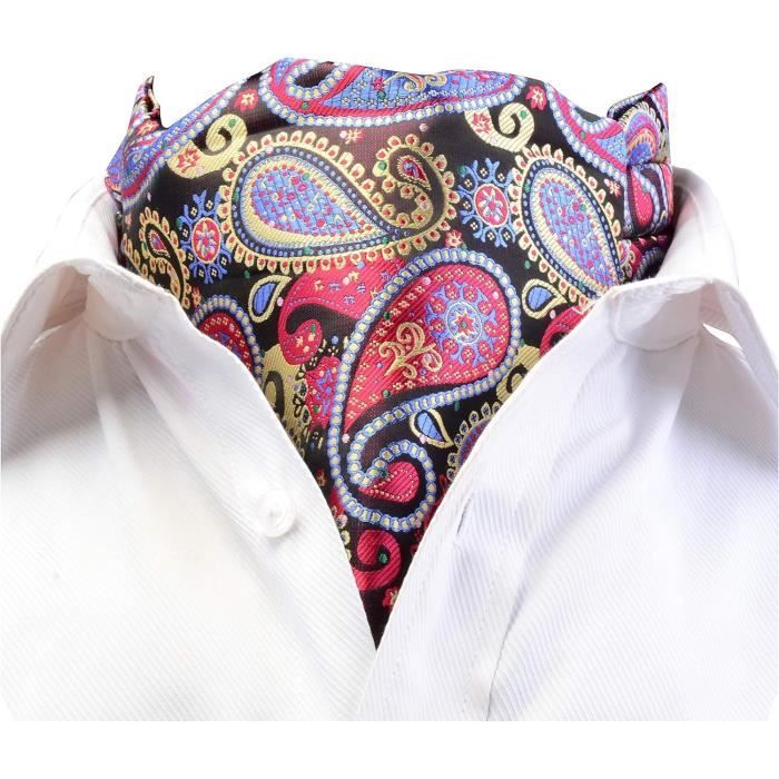 Cravat Cravat À Nouer Soi-Même Motif Cachemire Jacquard Tissé Floral ...
