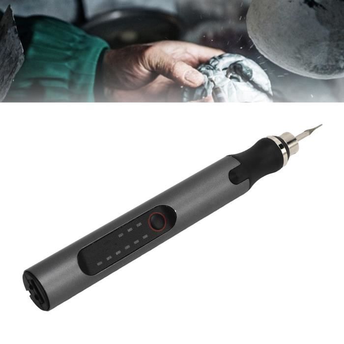 Stylo broyeur électrique Stylo de Gravure sans Fil, Stylo de Gravure Rechargeable USB pour ...