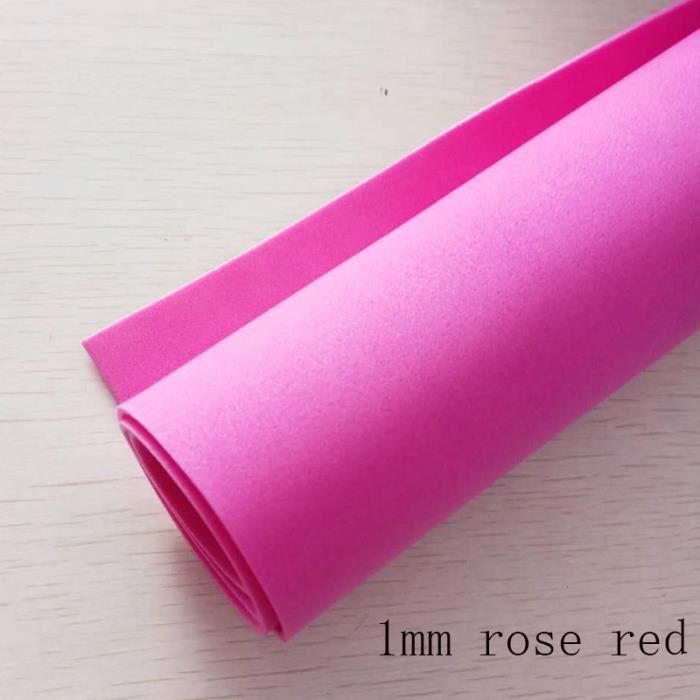 PAPIER CADEAU,rose red--Papier mousse découpé et artisanal effet éponge ...