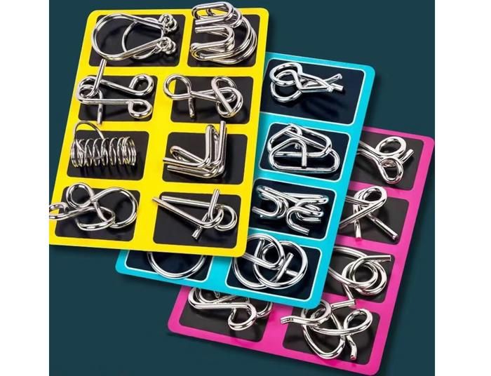 Metal Puzzle Ring 24 Piece Set, Metal Puzzle Ring,Educational ...