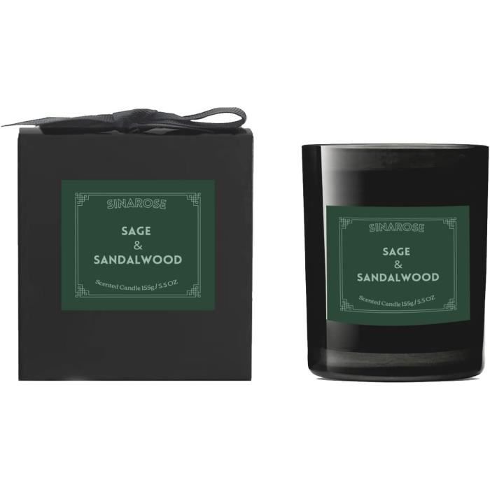 Sina Rose Bougie Parfumée En Bois De Santal De Sauge - Bougie Scented ...