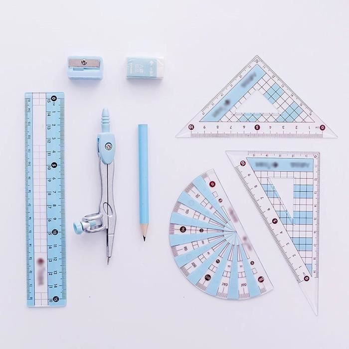 Geometrie Compas Kit de géométrie Kit à Outils mathématiques 8 pièces ...