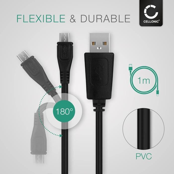 ® Câble Usb Micro Usb 2.0 Transfert Données Pour Appareil Canon Eos M50 ...