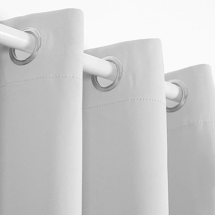 Deconovo Rideau Occultant Lourd Uni Doux à Oeillets Livingroom 140cm x ...