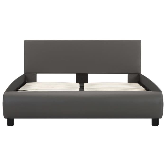 Cadre de lit simple STAR - BEST 120x200cm en similicuir gris ...