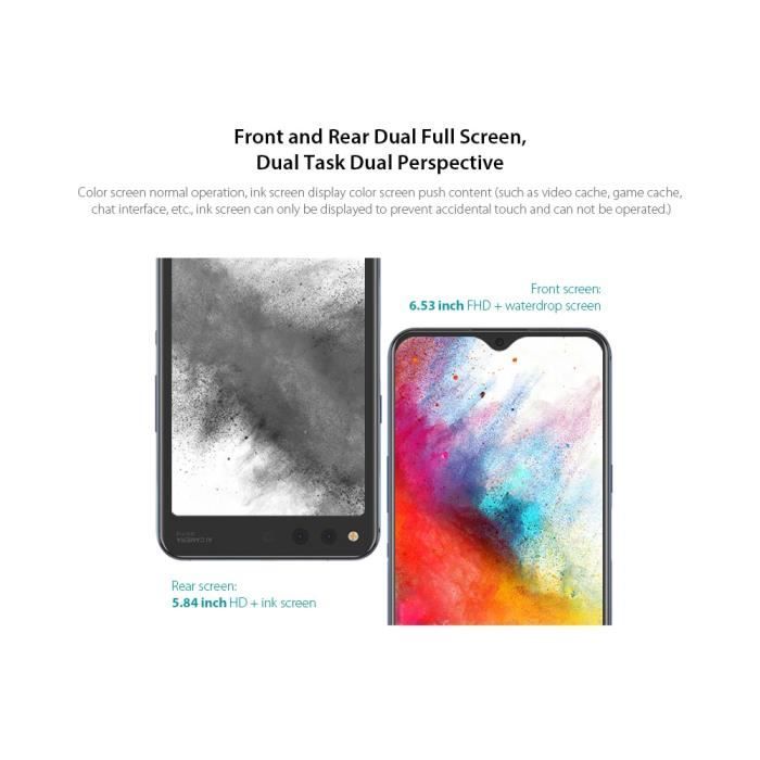 Hisense A6L double écran E-Ink Display Google Play 6,63" Amoled + 5,84 ...