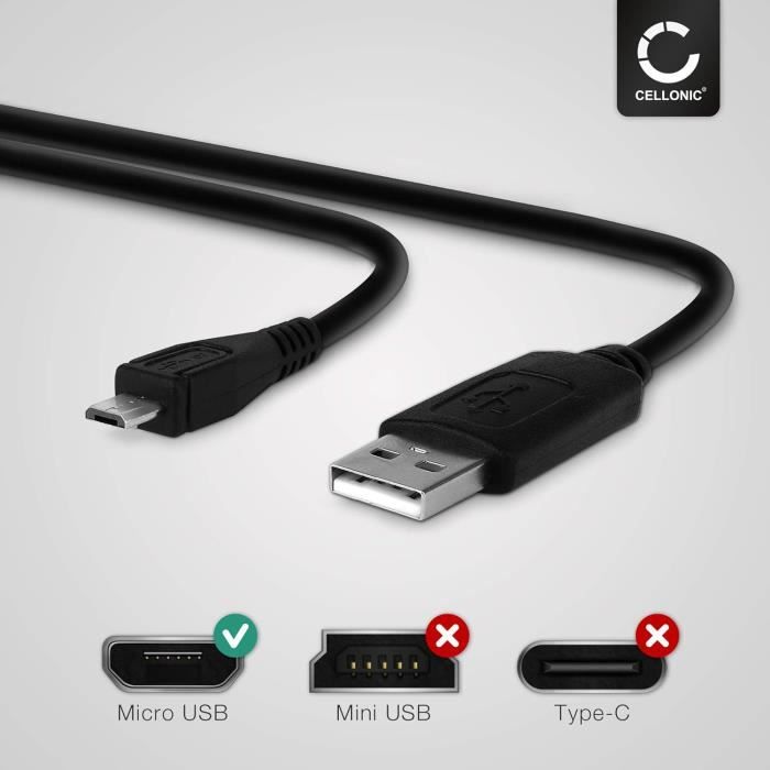 ® Câble Usb Micro Usb 2.0 Transfert Données Pour Appareil Canon Eos M50 ...