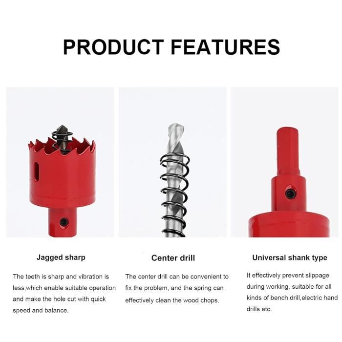 \u2019 Scie-cloche bimétallique en acier rapide HSS, pour acier ...