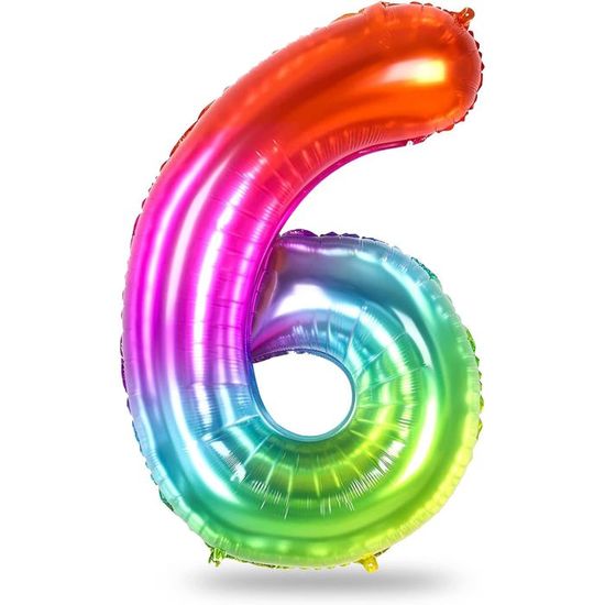 Grands Ballons Arc-En-Ciel En Forme De Chiffres Pour Garçons Filles ...