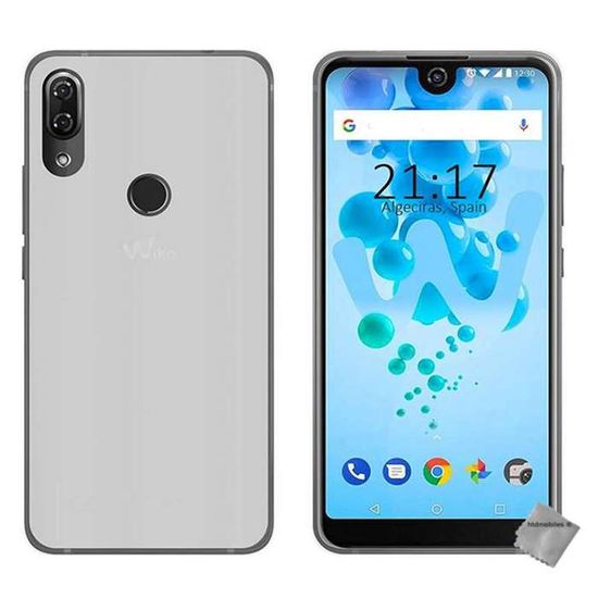 Coque silicone gel fine pour Wiko View 2 Pro + film ecran - BLANC ...