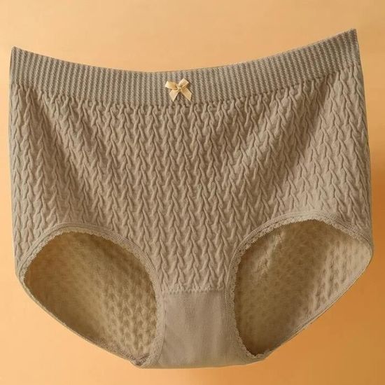 Culotte en Coton Pur Respirant et Confortable pour Femme - Dark Brown - Lot de 3 Blanc ...