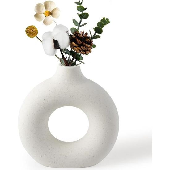 Vase Decoratif En Ceramique, Vases Blanc Pour Herbe De La Pampa, Petit ...