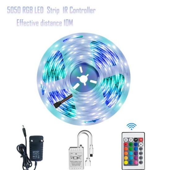 BANDE LED,IR 24-5050 Not waterproof-US-20m--Reglette led 5050 RGB ...