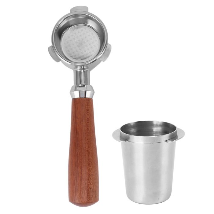 Creuset sans fond en acier inoxydable avec cupule et poignée en bois ...