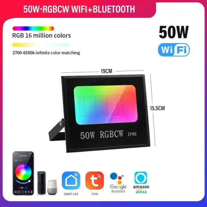 Projecteur LED Wifi Intelligent RGBCW,Conforme à la Norme IP66 ...